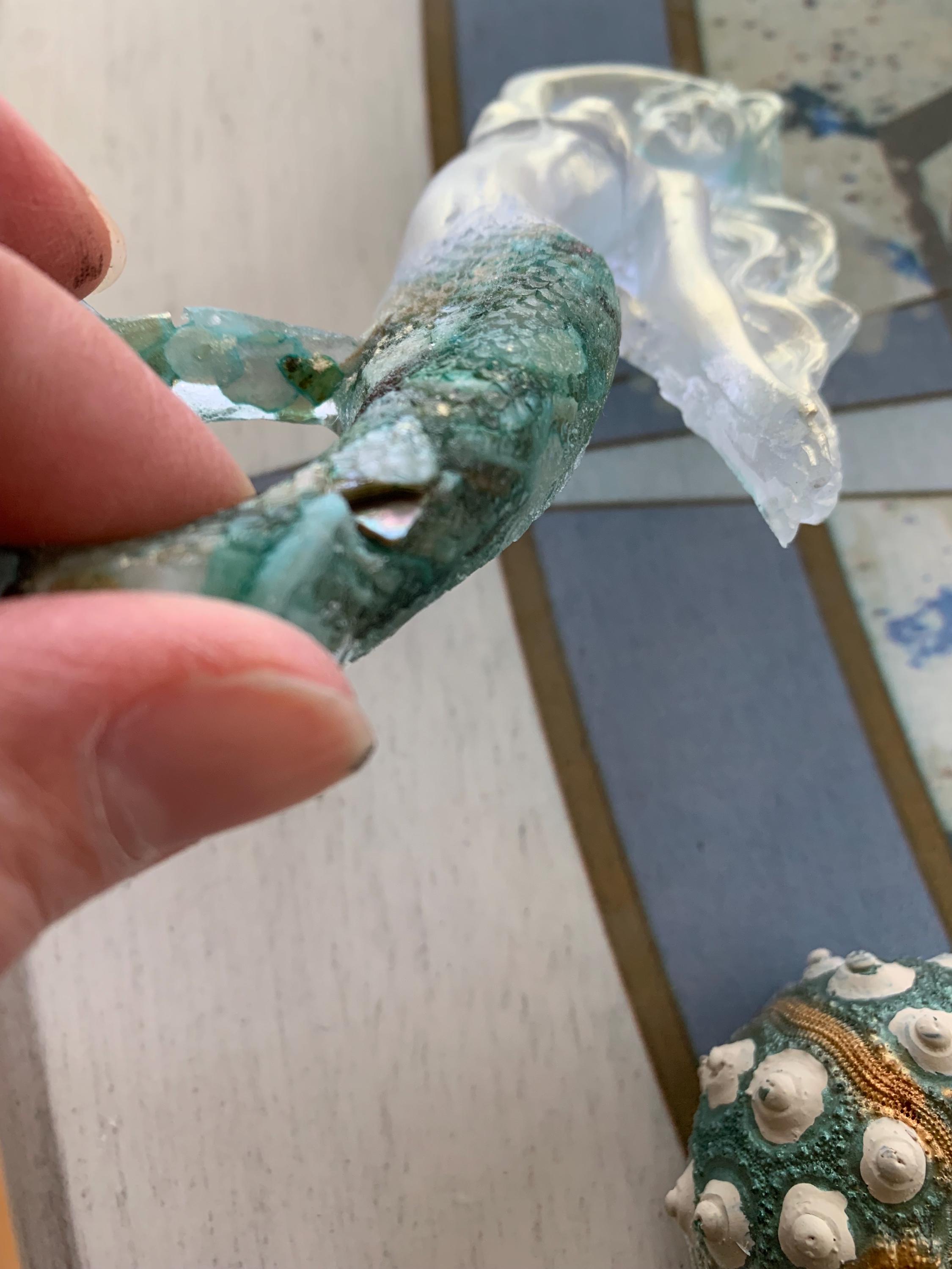 3 Beautiful Mermaid & Sea Urchins Resin Art for Decor or Crafts - Etsy