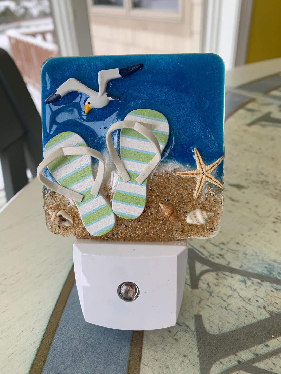 Sandels in the Sandy Beach Led Dusk to Dawn Night Light - Etsy