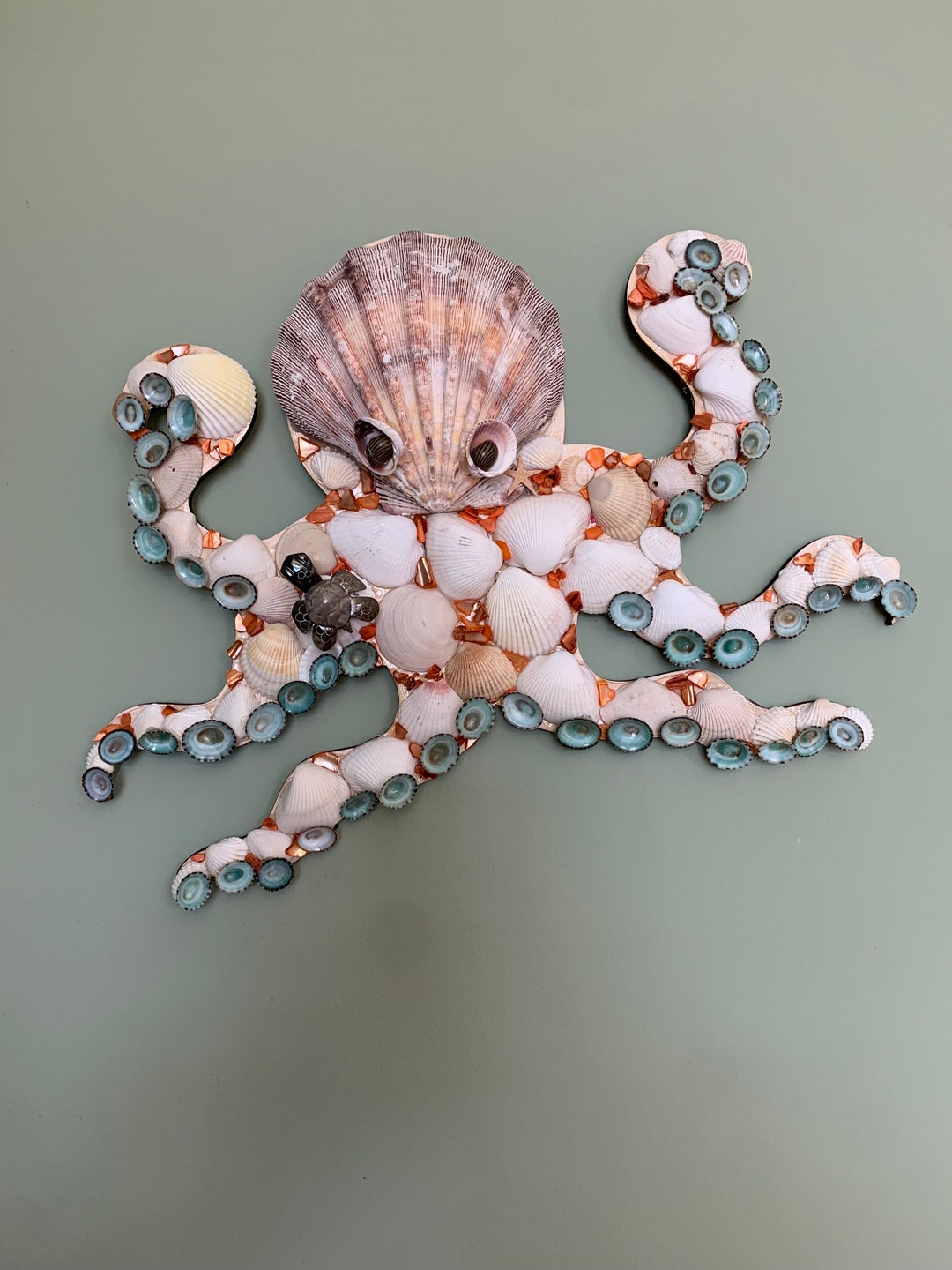 Large Octopus Shell Art for Home Decor - Etsy