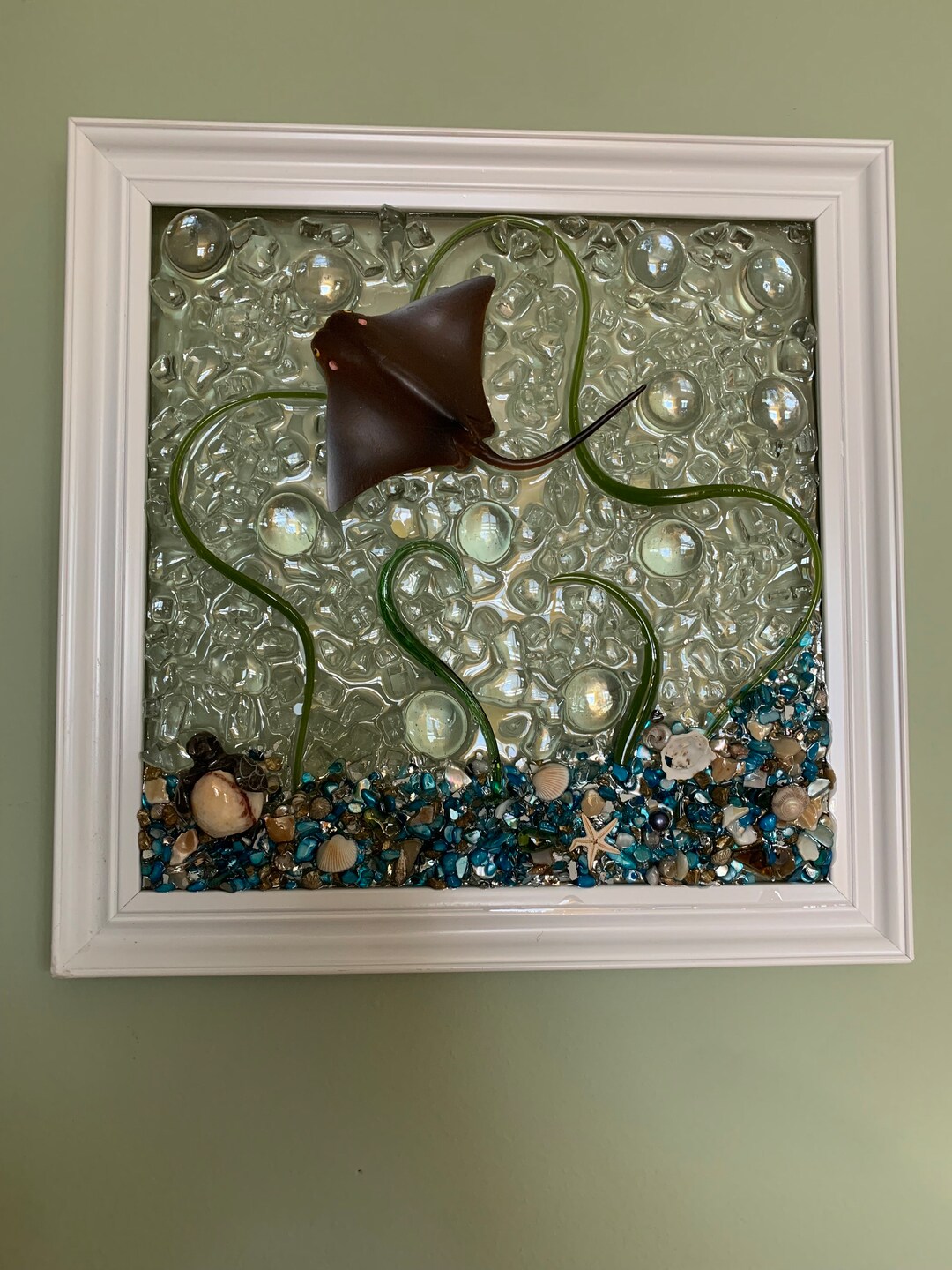Stingray Glass Resin Art for Home Decor - Etsy