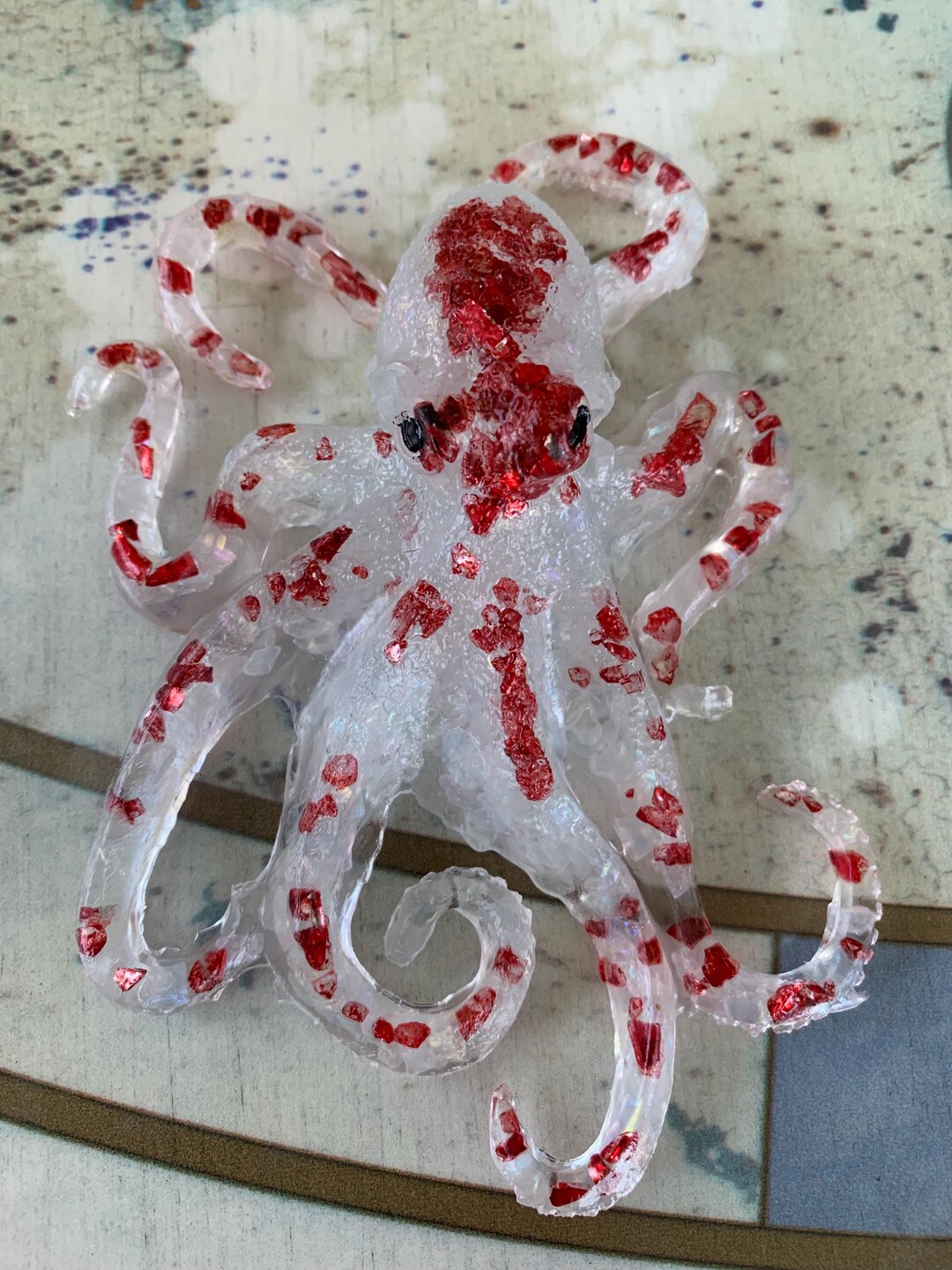 Beautiful Red Spotted Octopus for Crafts or Home Decor 6”x5” - Etsy