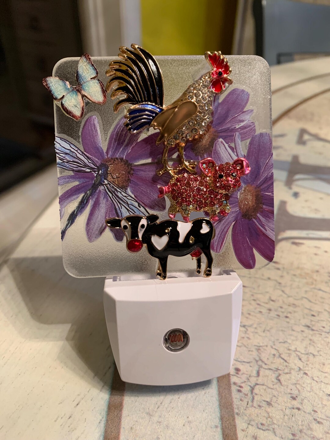 Farm Animals Cow,pig, Rooster Led Dusk to Dawn Night Light for Home ...