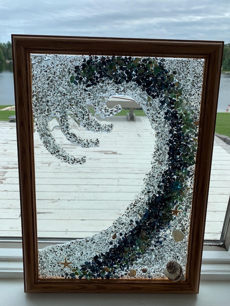 Ocean Wave Glass Resin Art Large Picture for Home Decor - Etsy