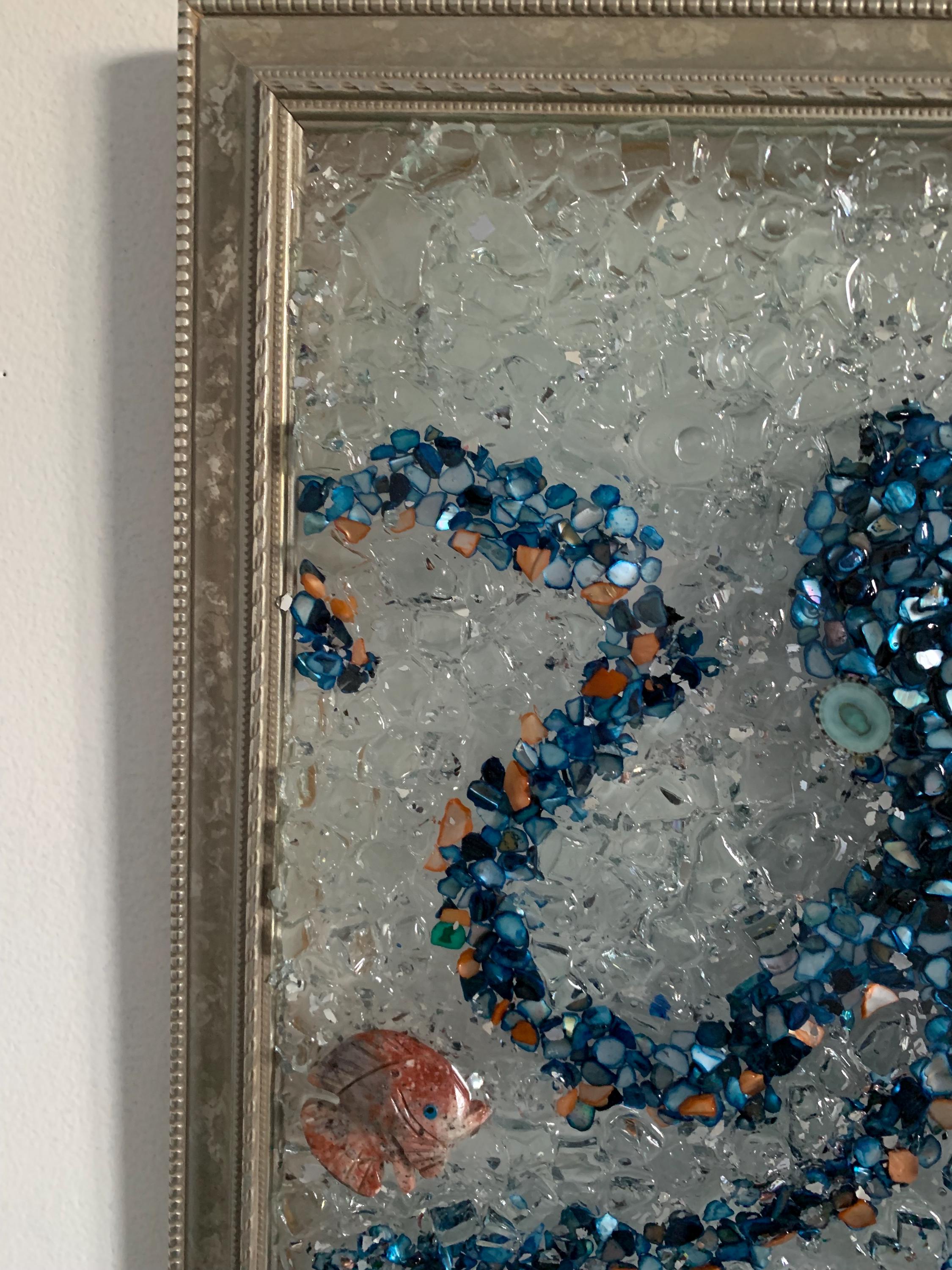 Large Gorgeous Octopus Glass Resin Art for Decor 16”x14” - Etsy