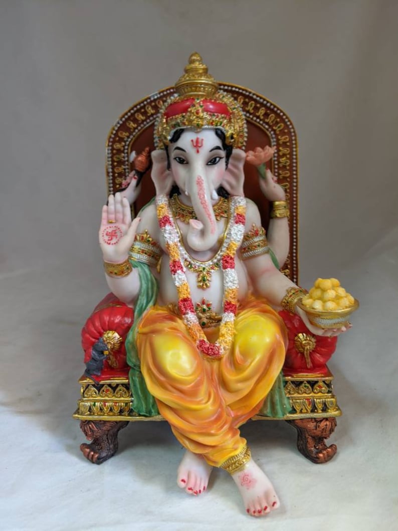 L107 Ganesh on Throne 10 Ganesh Asana - Etsy