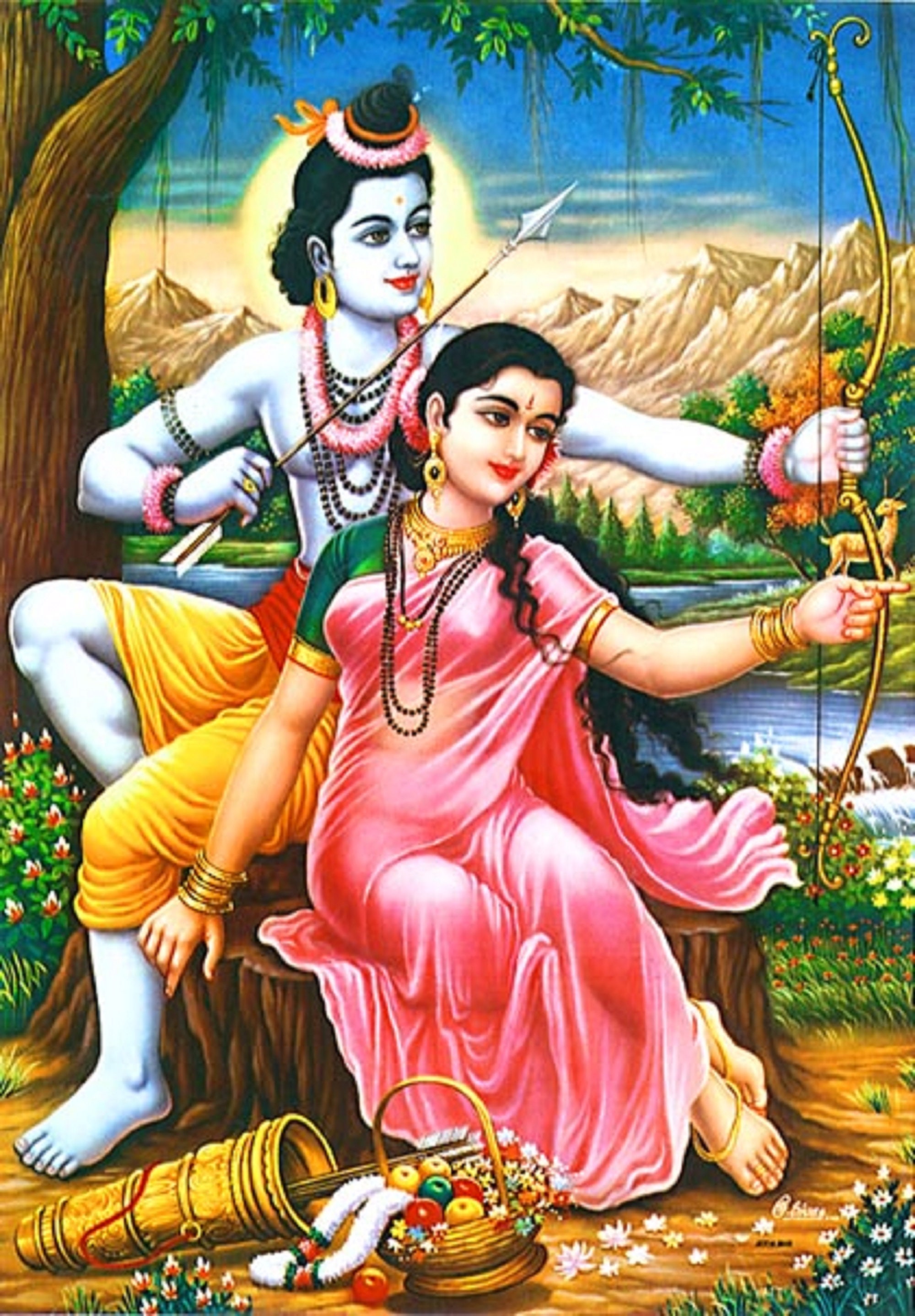 Rama And Sita In The Forest