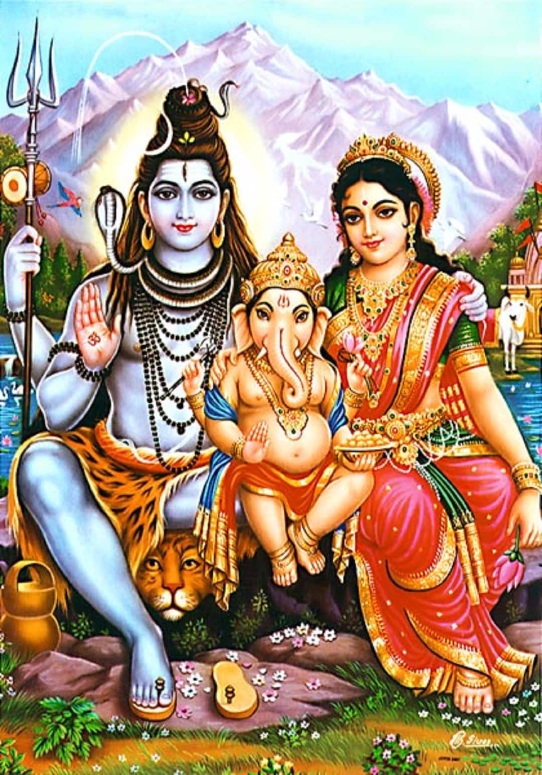 Shiva Family Poster J6D, Various Description - Etsy