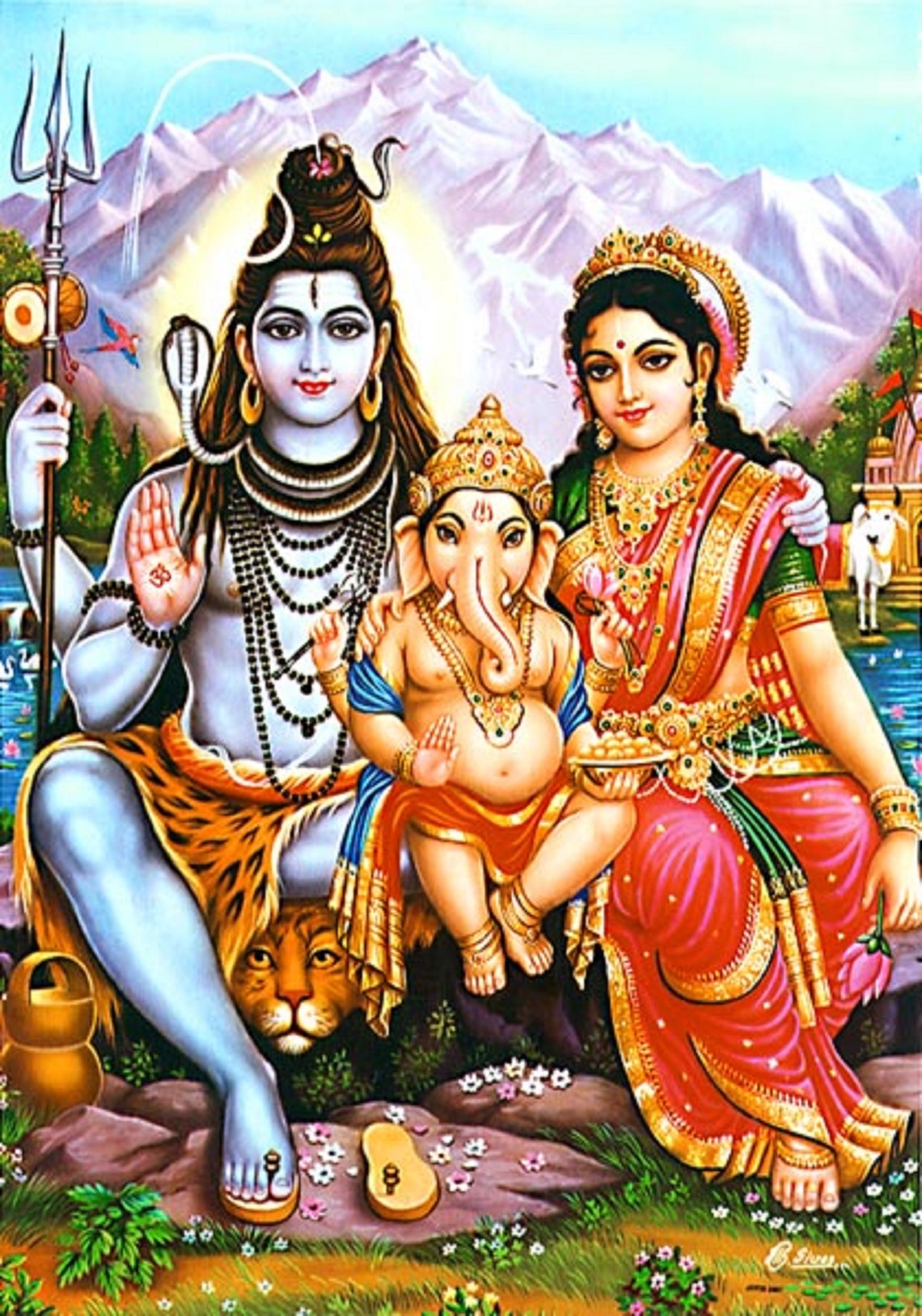 Shiva Family Poster J6D, Various Description - Etsy