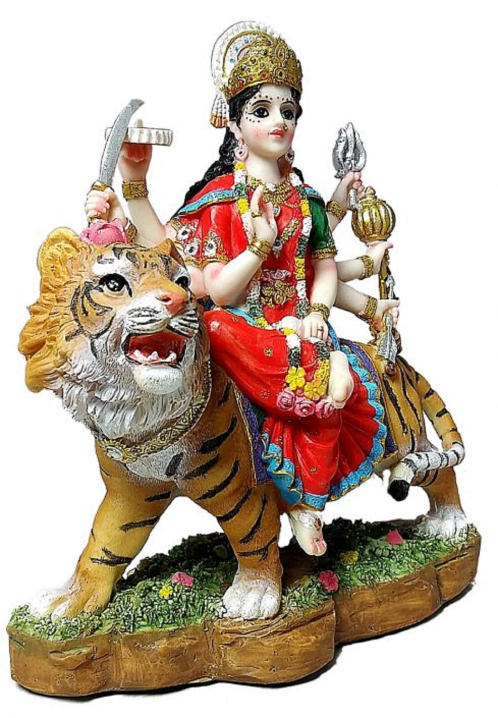 Durga on Tiger 10" (H815X) - Etsy