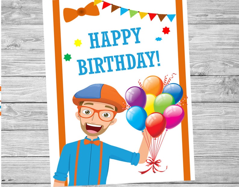 Blippi Poster Birthday Blippi | Etsy