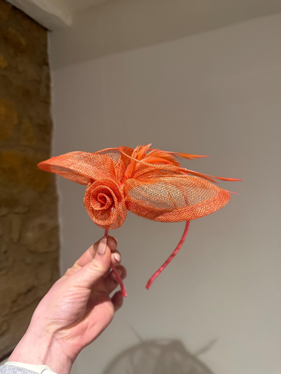 Coral Floral Fascinator on Aliceband - Etsy