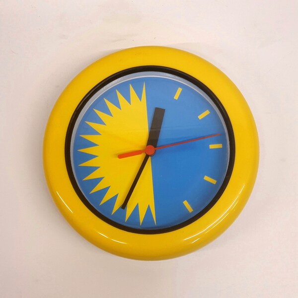 Yellow Wall Clock - Etsy