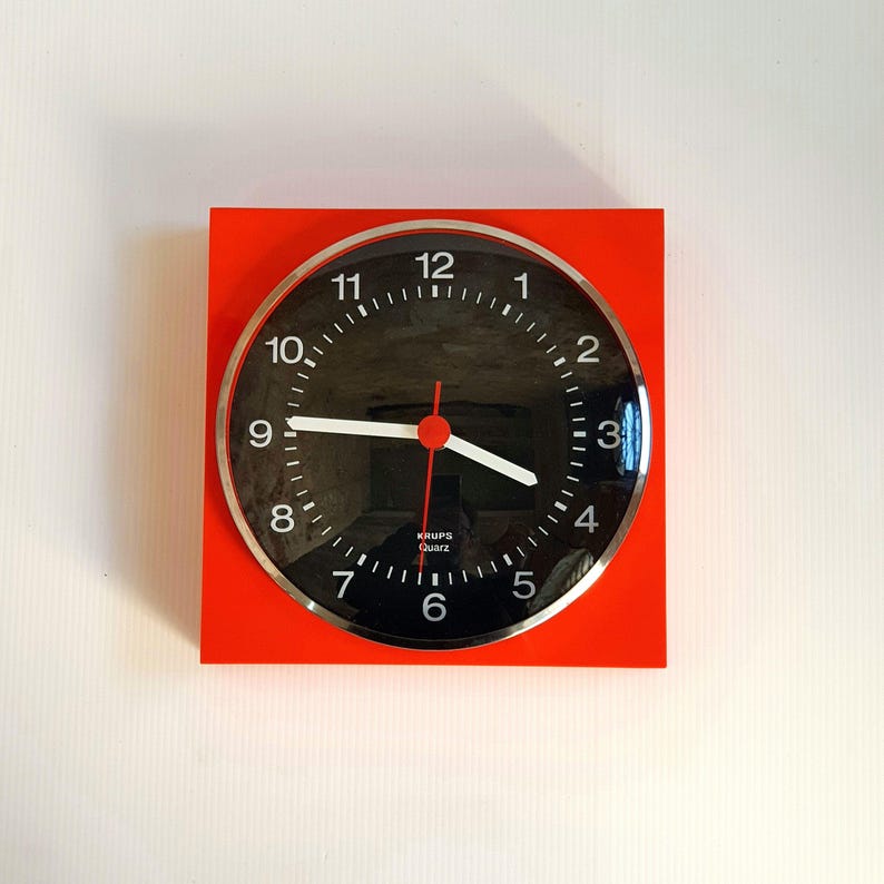 Vintage KRUPS German Wall Clock | Mid Century Modern 70's Electronic ...