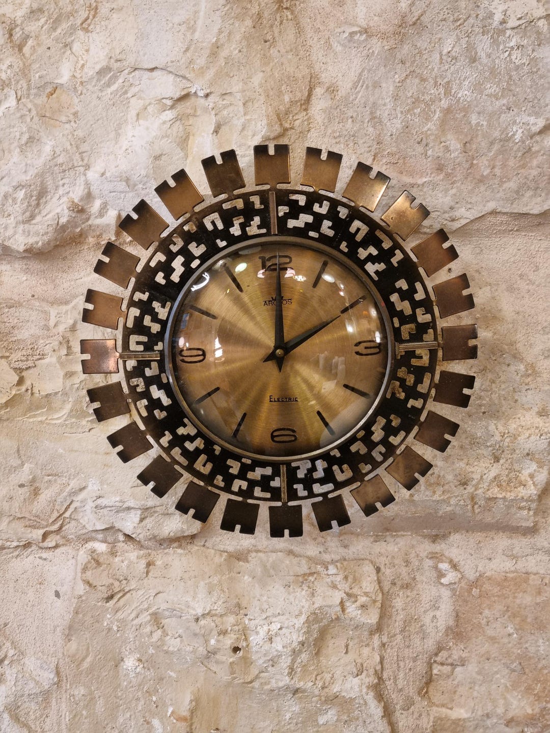 Vintage German Arctos Electric Sunburst Wall Clock – Mid-century Modern ...