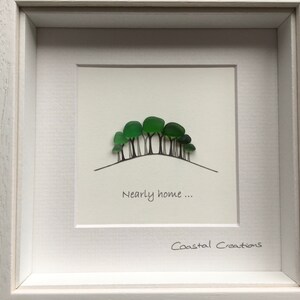 Sea Glass Art Nearly There/home Trees Small 7x7 Inch Frame - Etsy