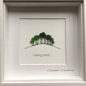 Sea Glass Art Nearly There/home Trees Small 7x7 Inch Frame - Etsy