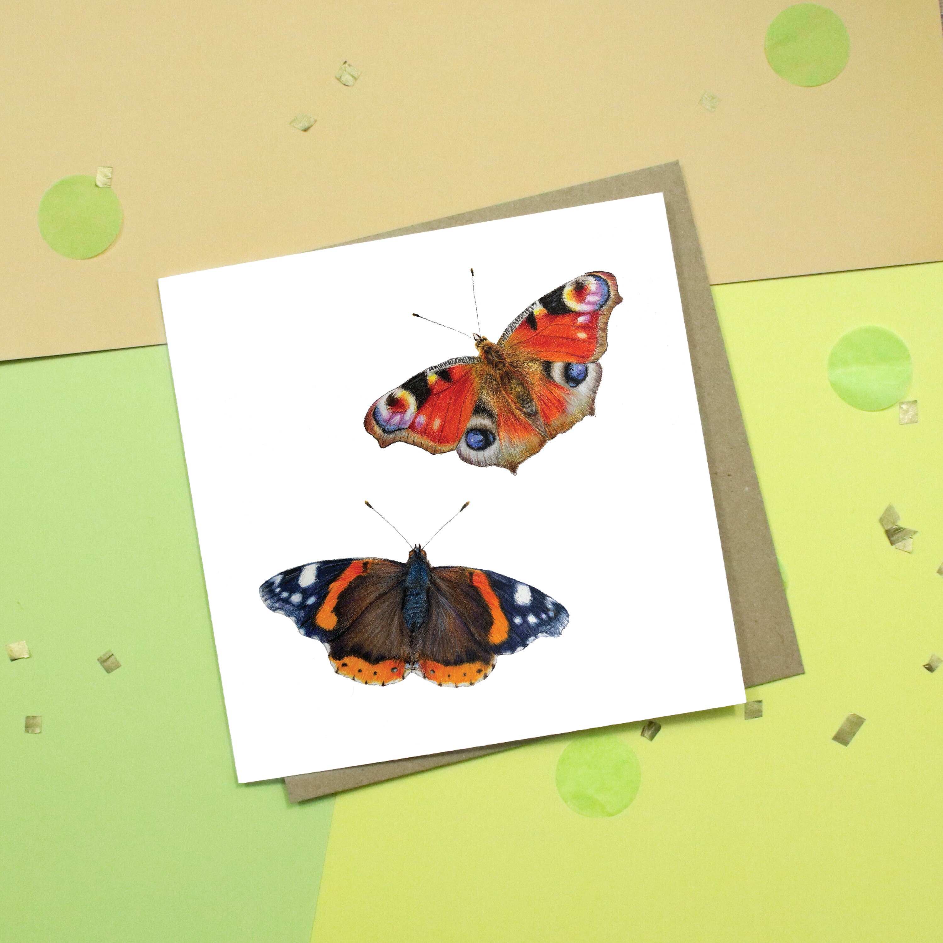 Butterfly Card / Insect Card / Greetings Card / Blank Inside / | Etsy