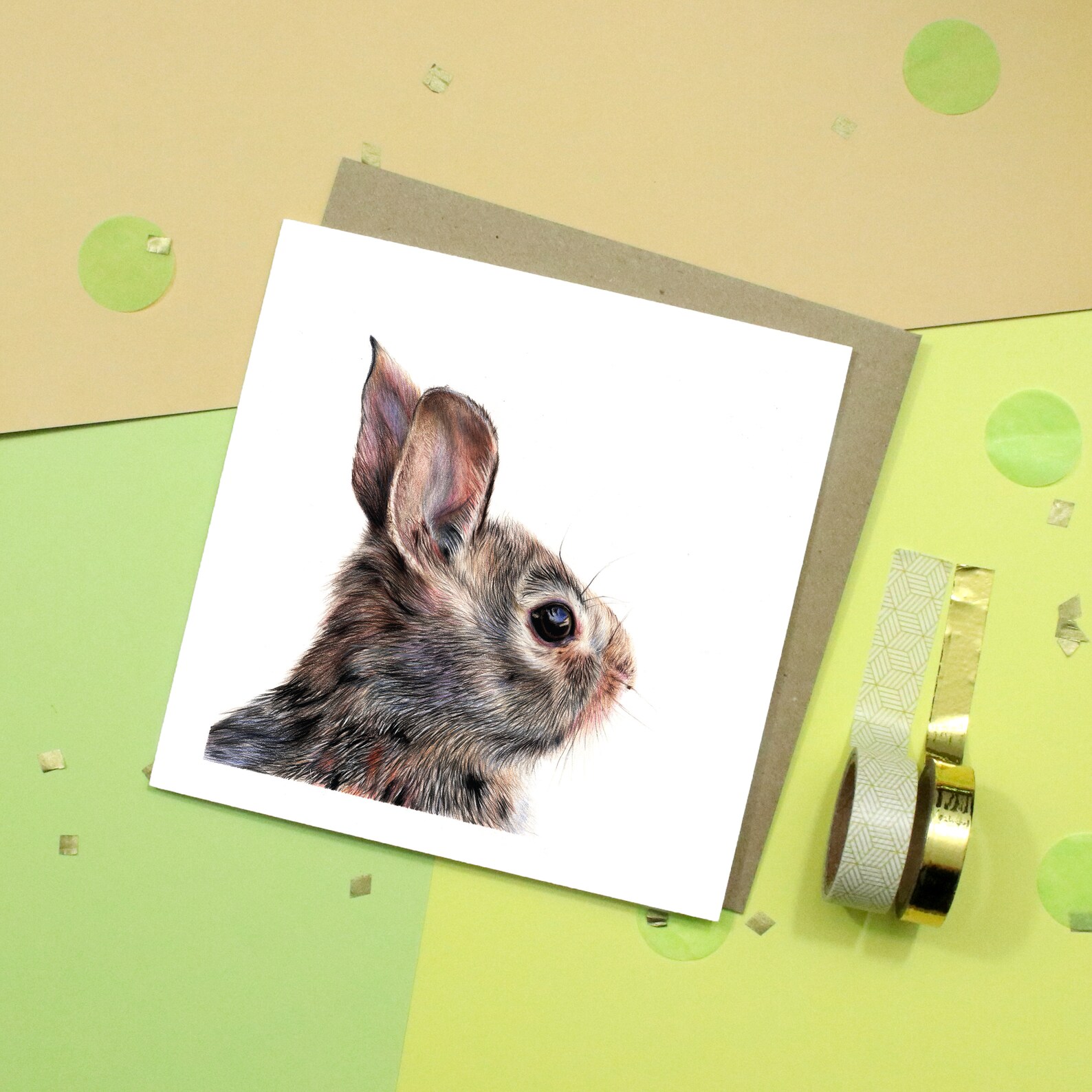 Rabbit Greeting Card / Bunny Card / Greetings Card / Blank - Etsy