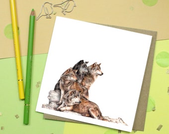 Wolf Card | Etsy