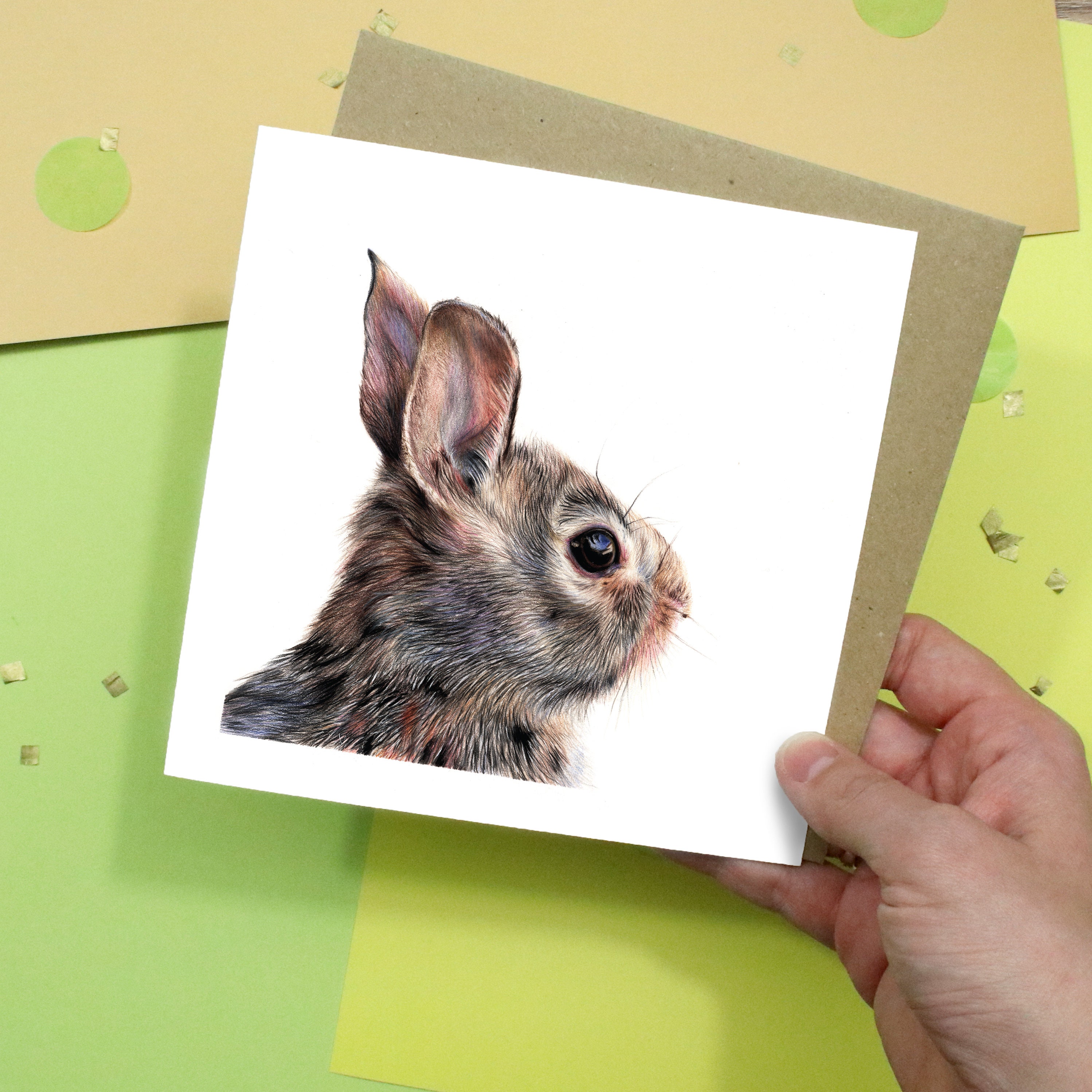 Rabbit Greeting Card / Bunny Card / Greetings Card / Blank - Etsy