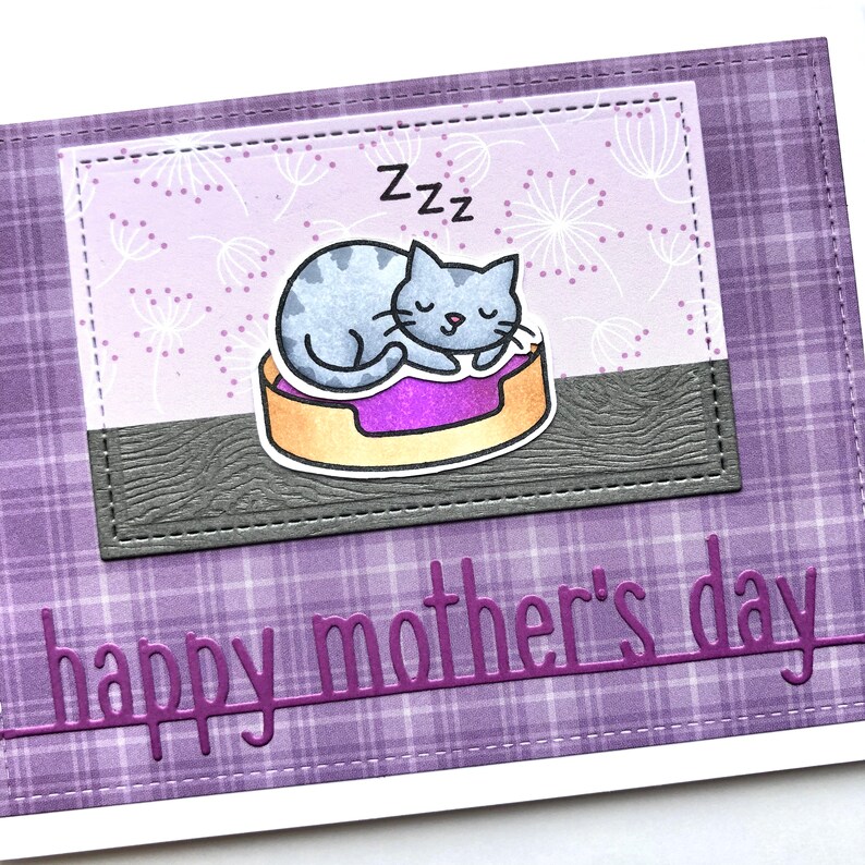Cat Mothers Day Card Mothers Day Card From Cat Happy Mothers Day Card ...