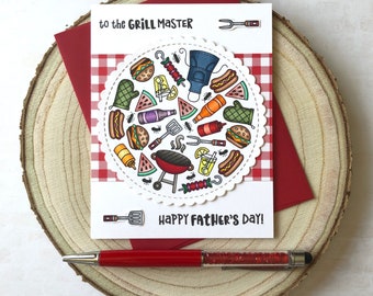 Printable Fathers Day Card happy Father's Day Grill Master Dad's BBQ ...