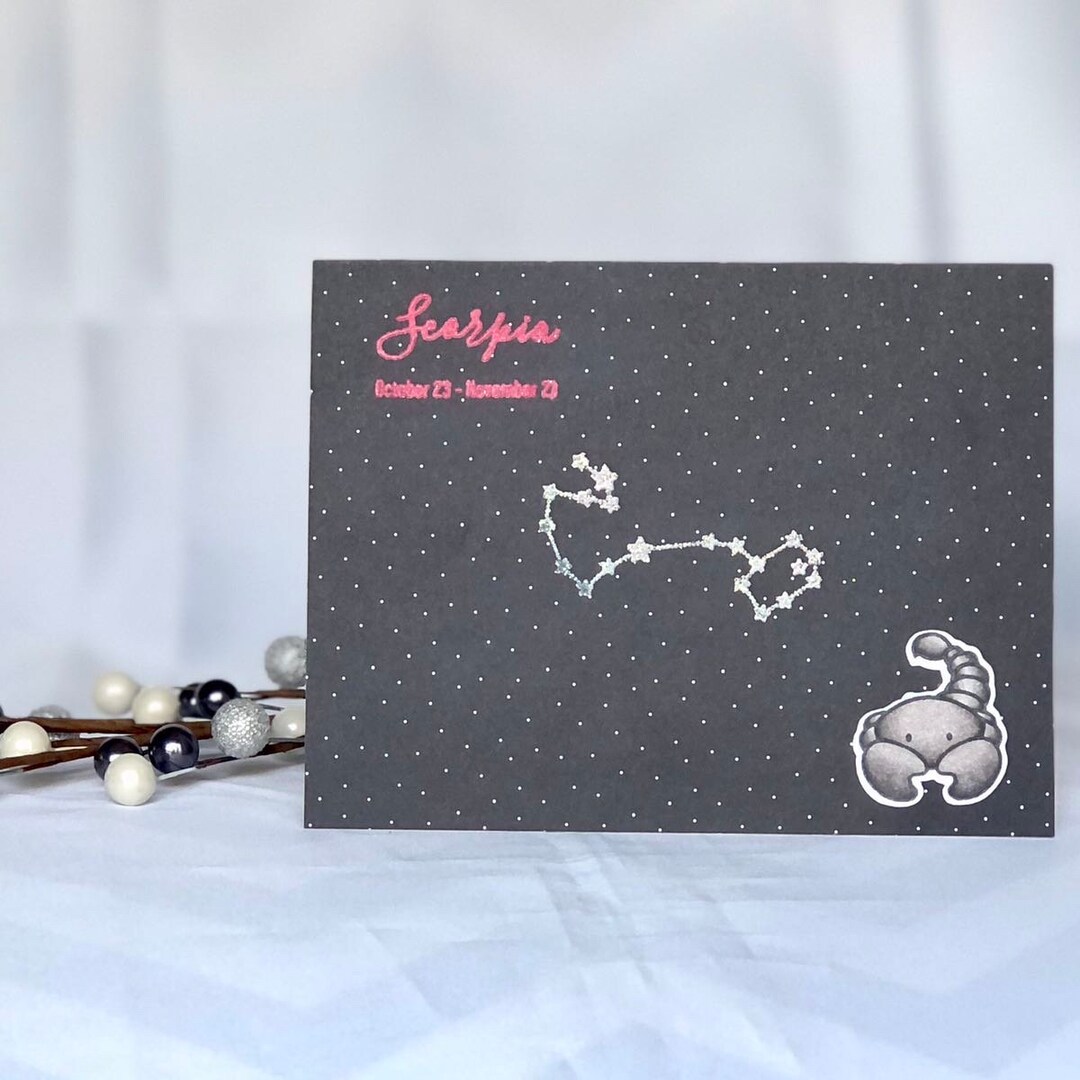 Scorpio Birthday Card Scorpion Scorpio Zodiac Sign Zodiac Sign Card ...