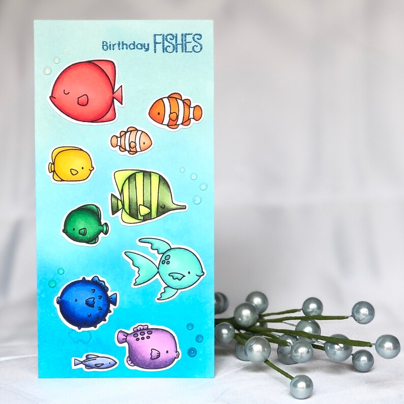 Fish Birthday Card Fish Card Birthday Wishes Card Rainbow Fish Card ...