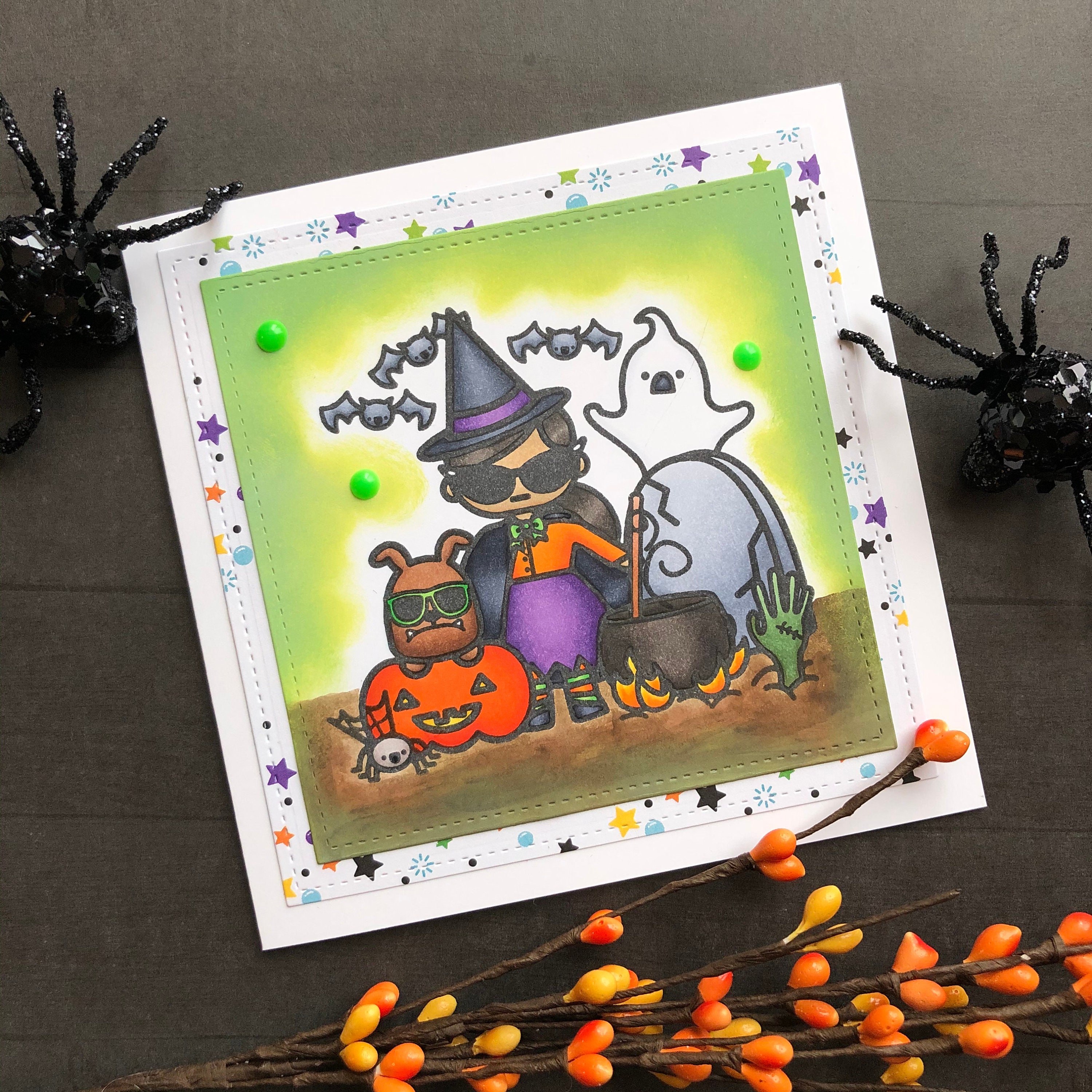 Witch Halloween Card Funny Halloween Card Resting Witch Face Witch Card ...