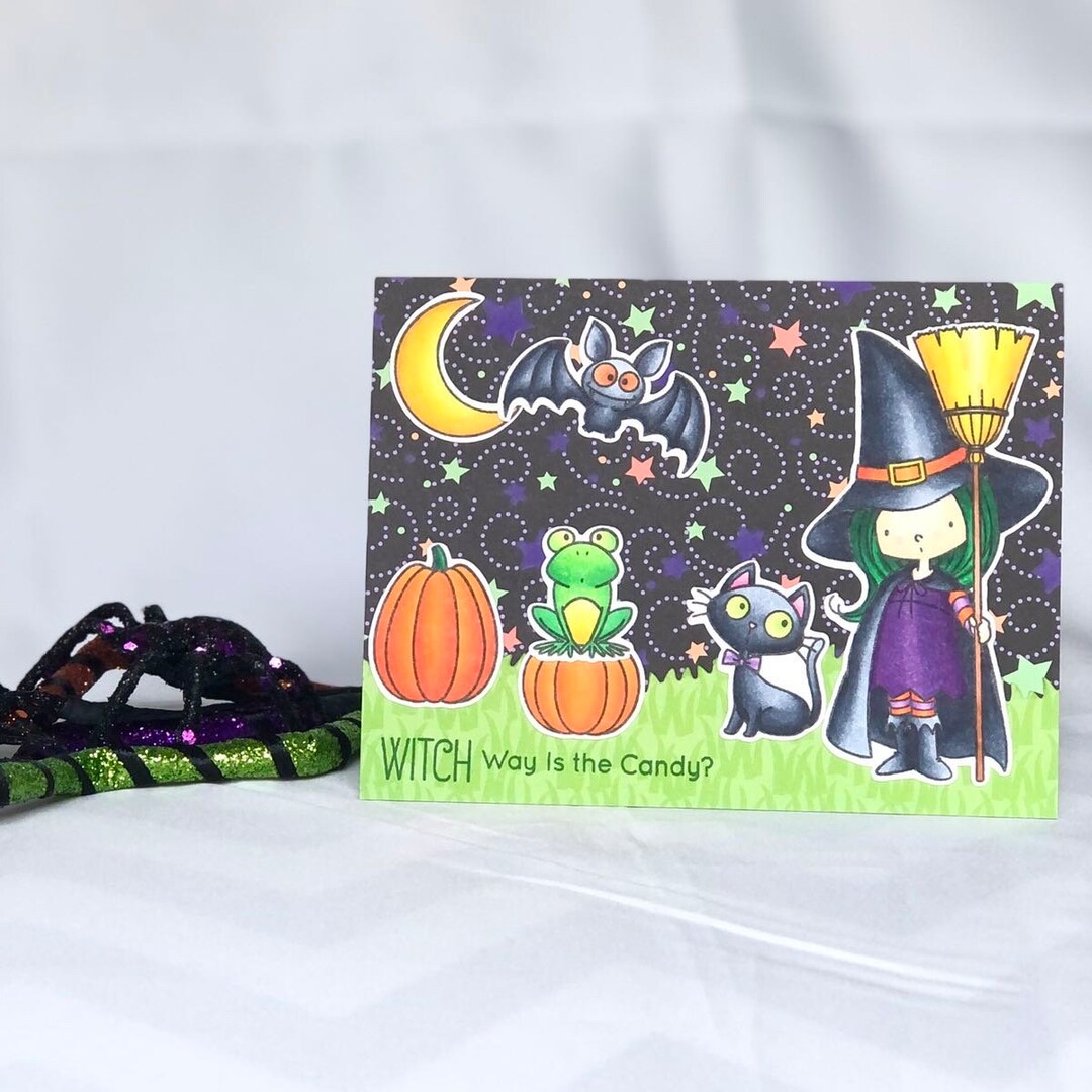 Witch Card Witch Greeting Card Halloween Greeting Card Happy Halloween ...