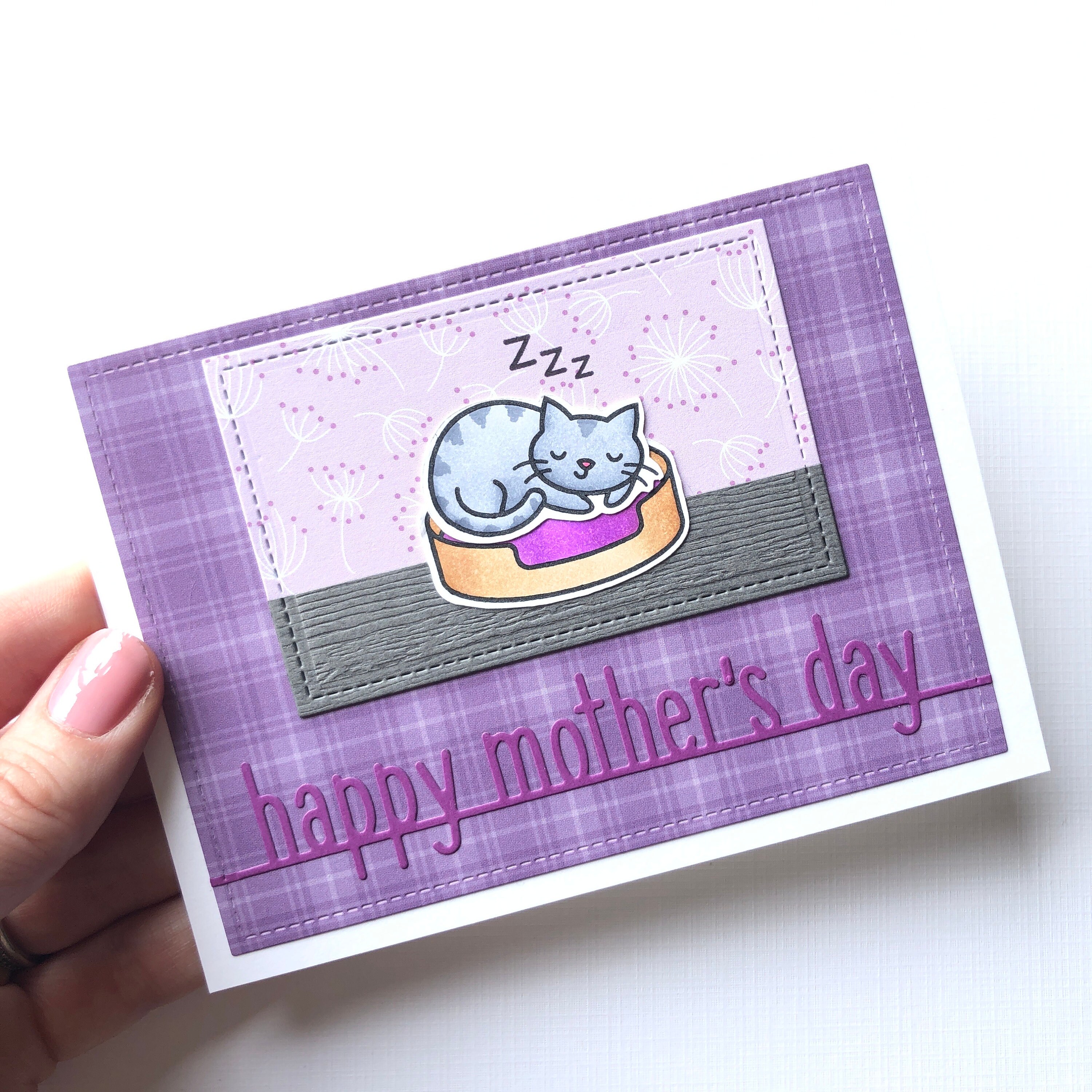 Cat Mothers Day Card Mothers Day Card From Cat Happy Mothers Day Card ...