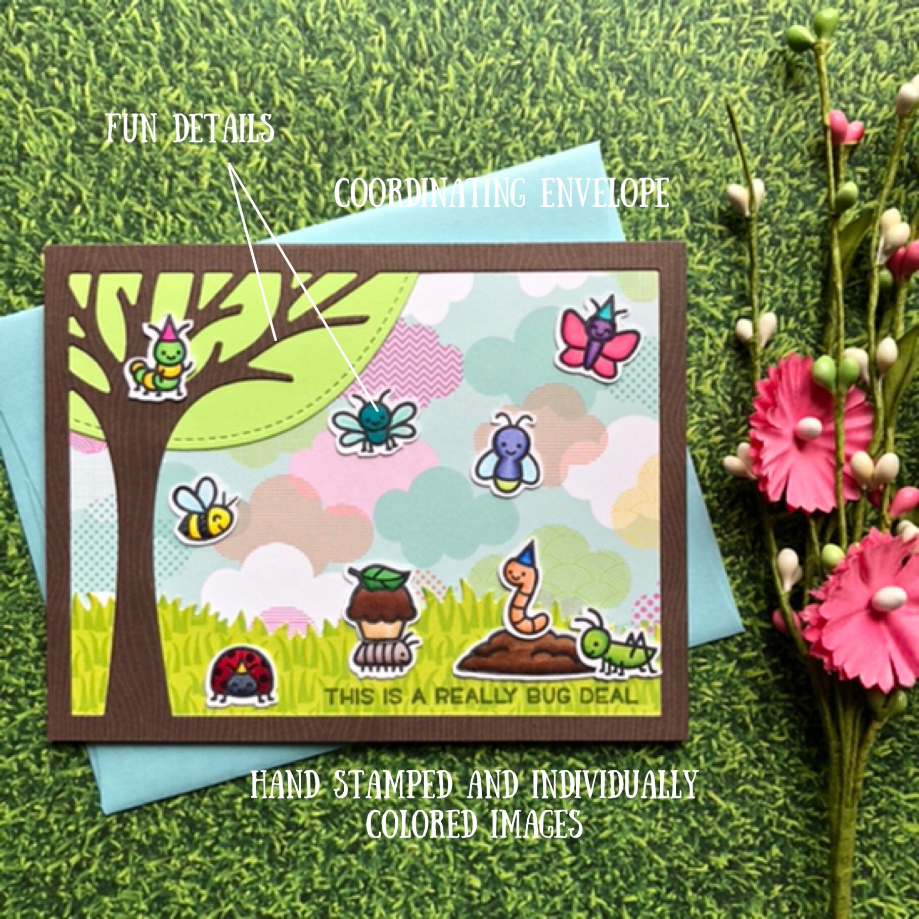 Bug Birthday Card Bug Party Summer Birthday Card Insect - Etsy New Zealand