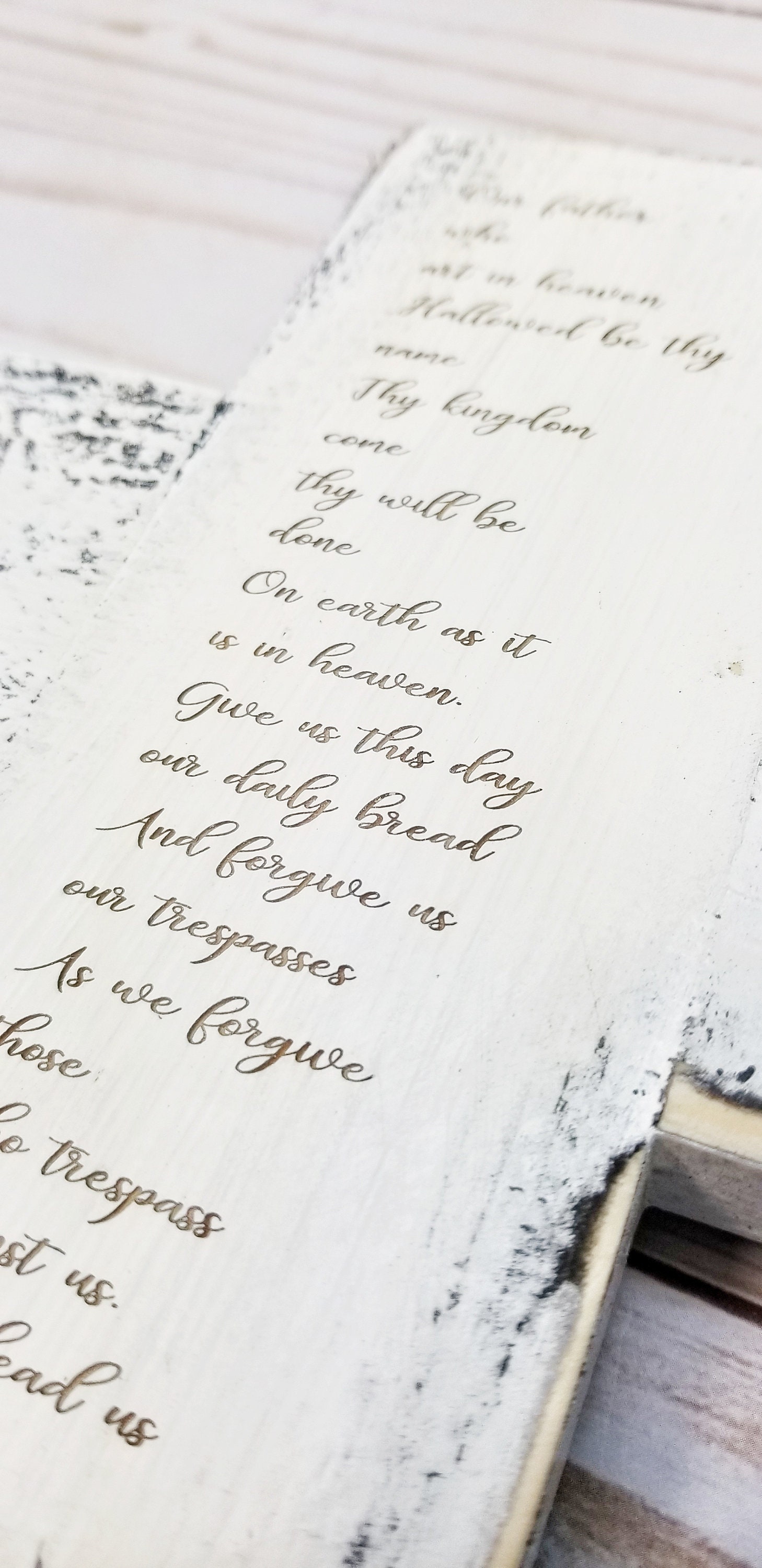 Wooden Prayer Crossthe Lords Prayer Laser Engraved Wooden | Etsy