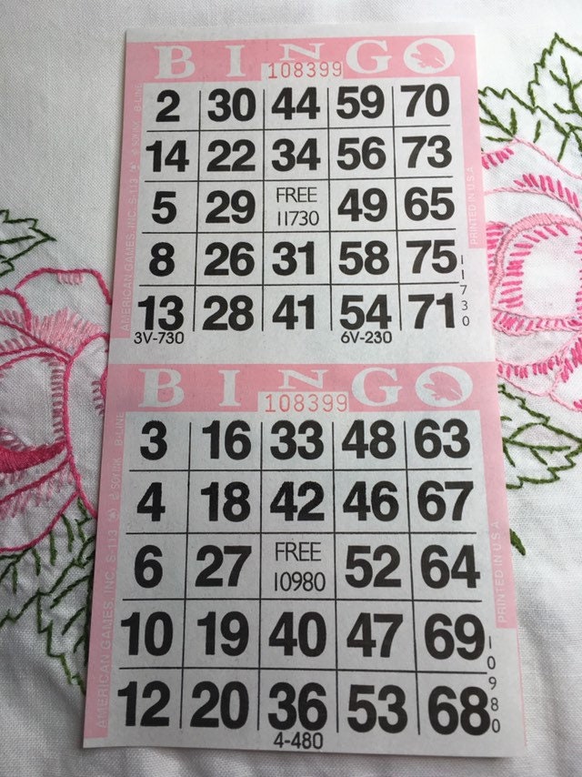 Pink BINGO Cards Junk Journals Mixed Media Collage Paper Craft - Etsy