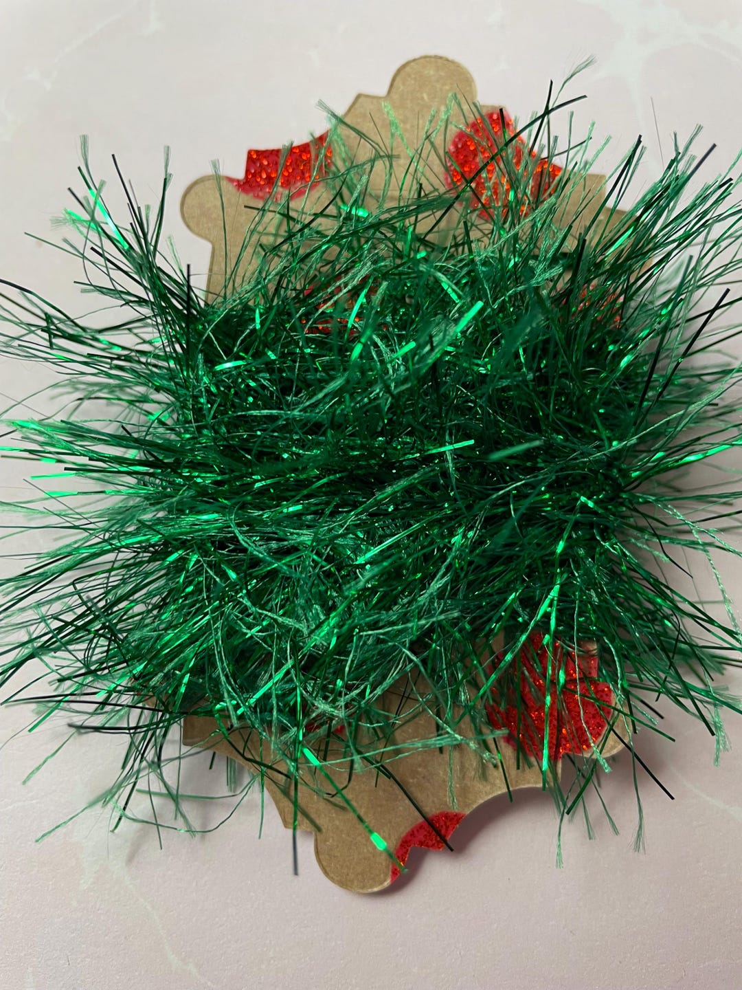CHRISTMAS Red and Green SPARKLE Eyelash Trim for Junk Journals Mixed ...
