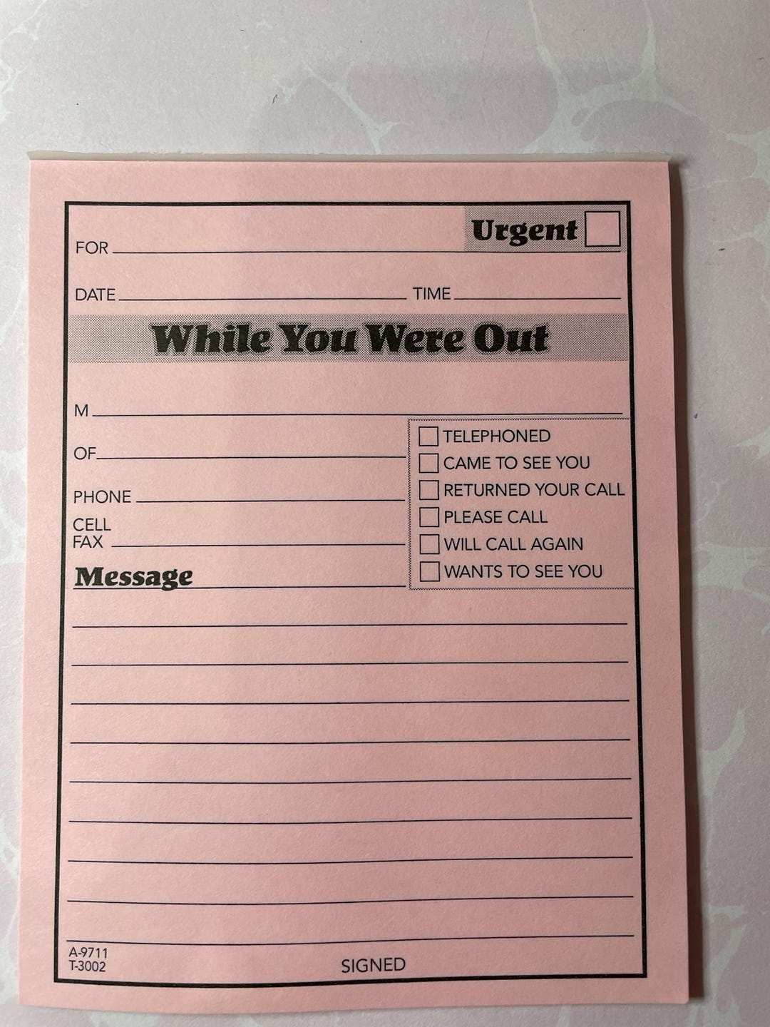 Pink Phone Message Sheets for Junk Journals Mixed Media Collage Paper ...