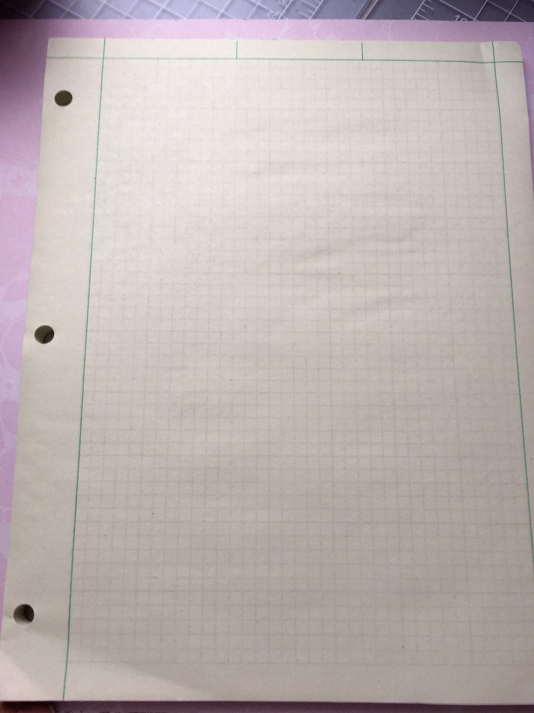 Green Engineering Graph Paper for Junk Journals Collage Mixed Media ...