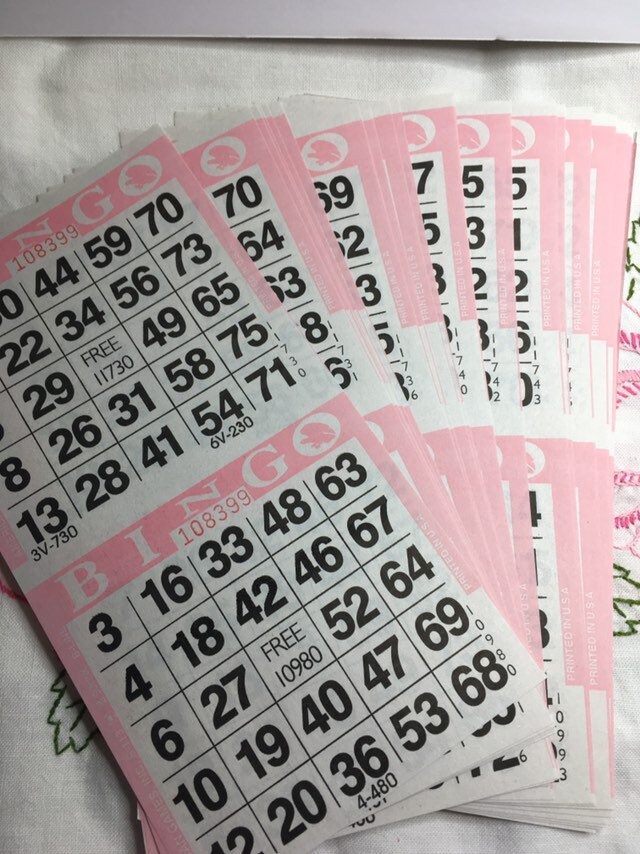 Pink BINGO Cards Junk Journals Mixed Media Collage Paper Craft | Etsy