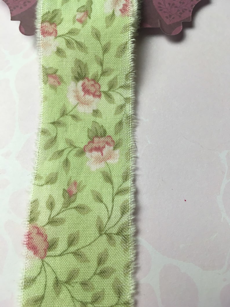 Hand Frayed Pink Rose Fabric Trim: Shabby Chic Junk Journal Supply - Etsy
