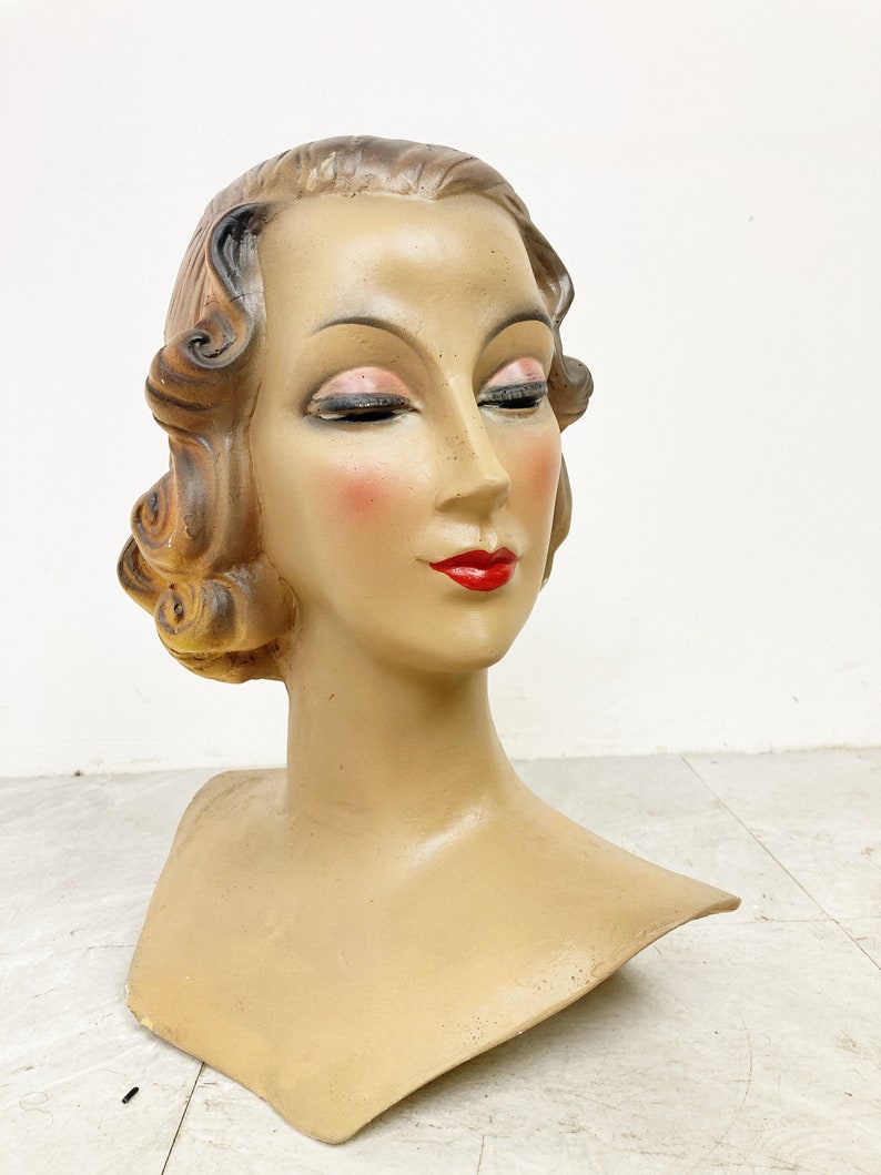 Vintage Mannequin Head Mannequin Display Art Deco - Etsy