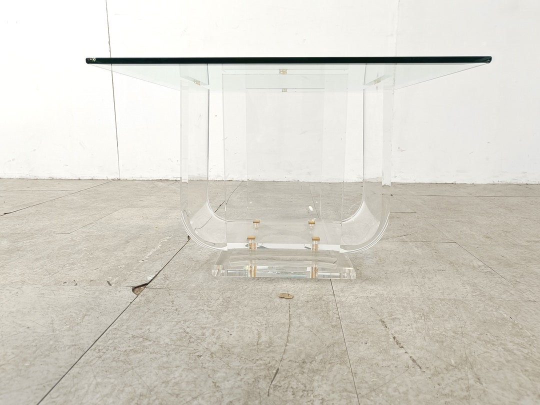 Small Lucite Coffee Table or Side Table, 1970s - Plexiglass Coffee ...