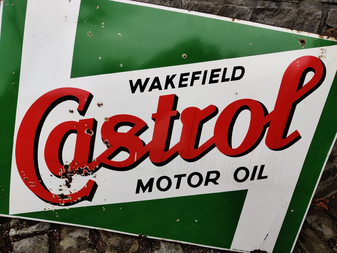 Vintage Enamel Castrol Sign 1960s Vintage Advertising - Etsy