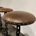 Chain Link Brutalist Bar Stools 1970s Vintage Leather Bar - Etsy