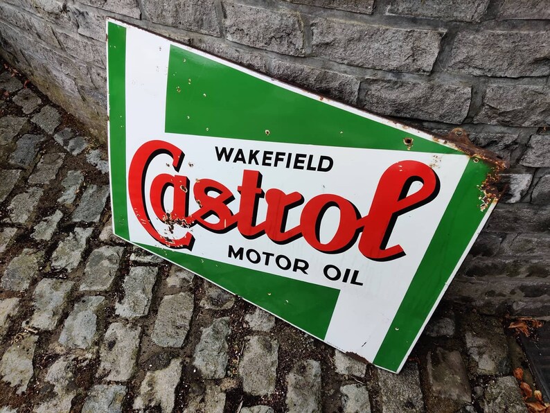 Vintage Enamel Castrol Sign 1960s Vintage Advertising - Etsy