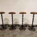 Chain Link Brutalist Bar Stools 1970s Vintage Leather Bar - Etsy