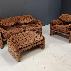 Maralunga Sofa Set by Vico Magistretti for Cassina, 1970s - Vintage ...