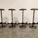 Chain Link Brutalist Bar Stools 1970s Vintage Leather Bar - Etsy