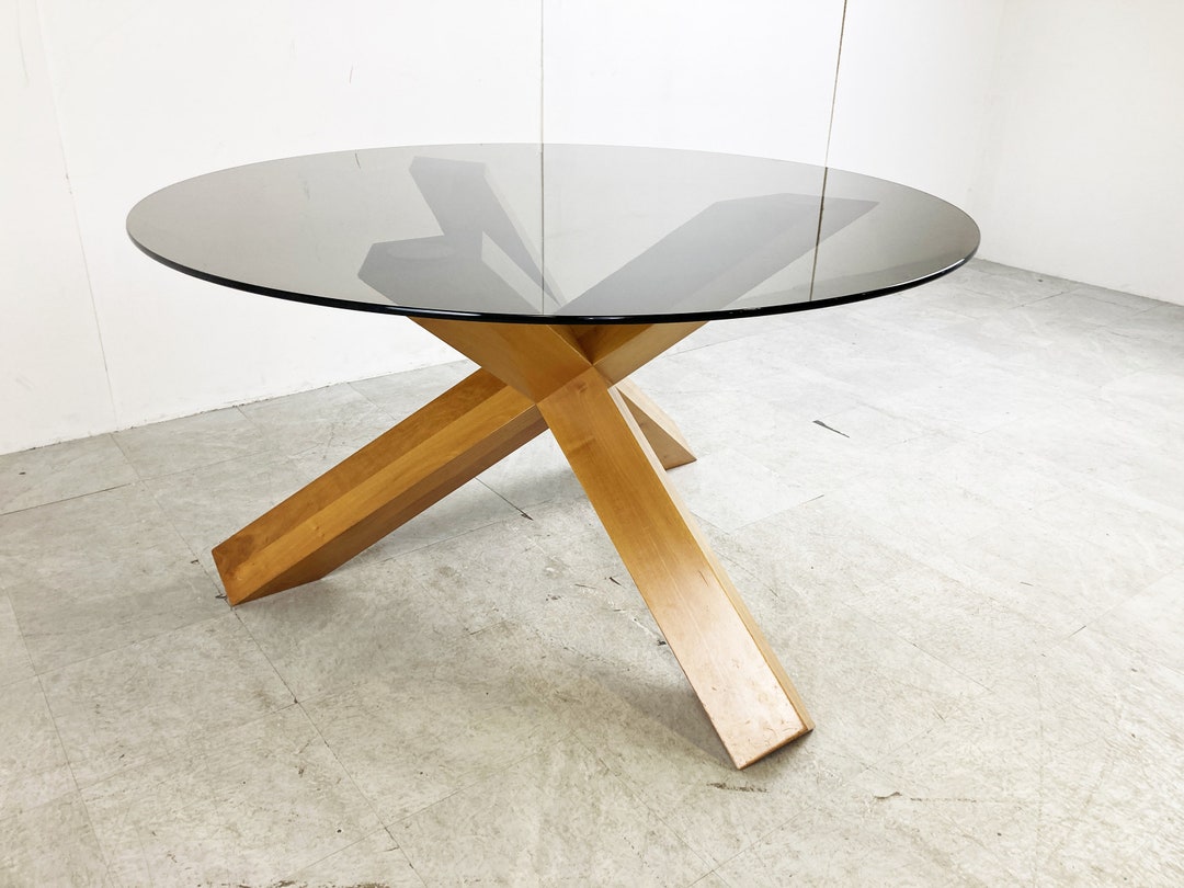La Rotonda Dining Table by Mario Bellini, 1970s - Vintage Wooden Dining ...