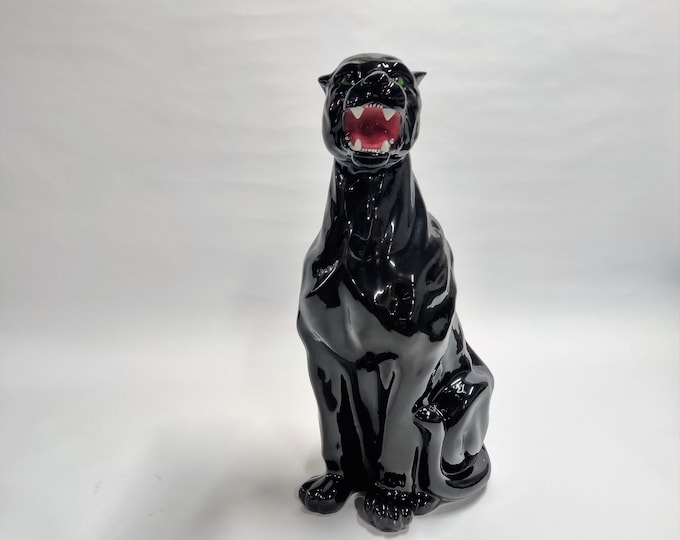 Vintage Ceramic Panther Made in Italy, 1970s - Italian Ceramic Panther ...