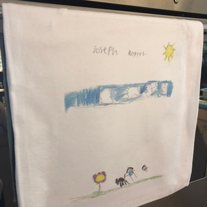 Personalised Childrens Drawing Tea Towel - Etsy
